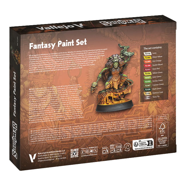 Set de vopsele 72.203 Fantasy Paint Set by Squidmar Miniatures cu ...