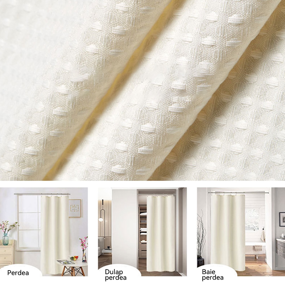 Perdea dus Tressino, Cortina de Dus Waffle Impermeabila Material Textil ...