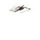 Lustra LED, telecomanda inclusa, neagra cu auriu, patrata, 38W, trei ...