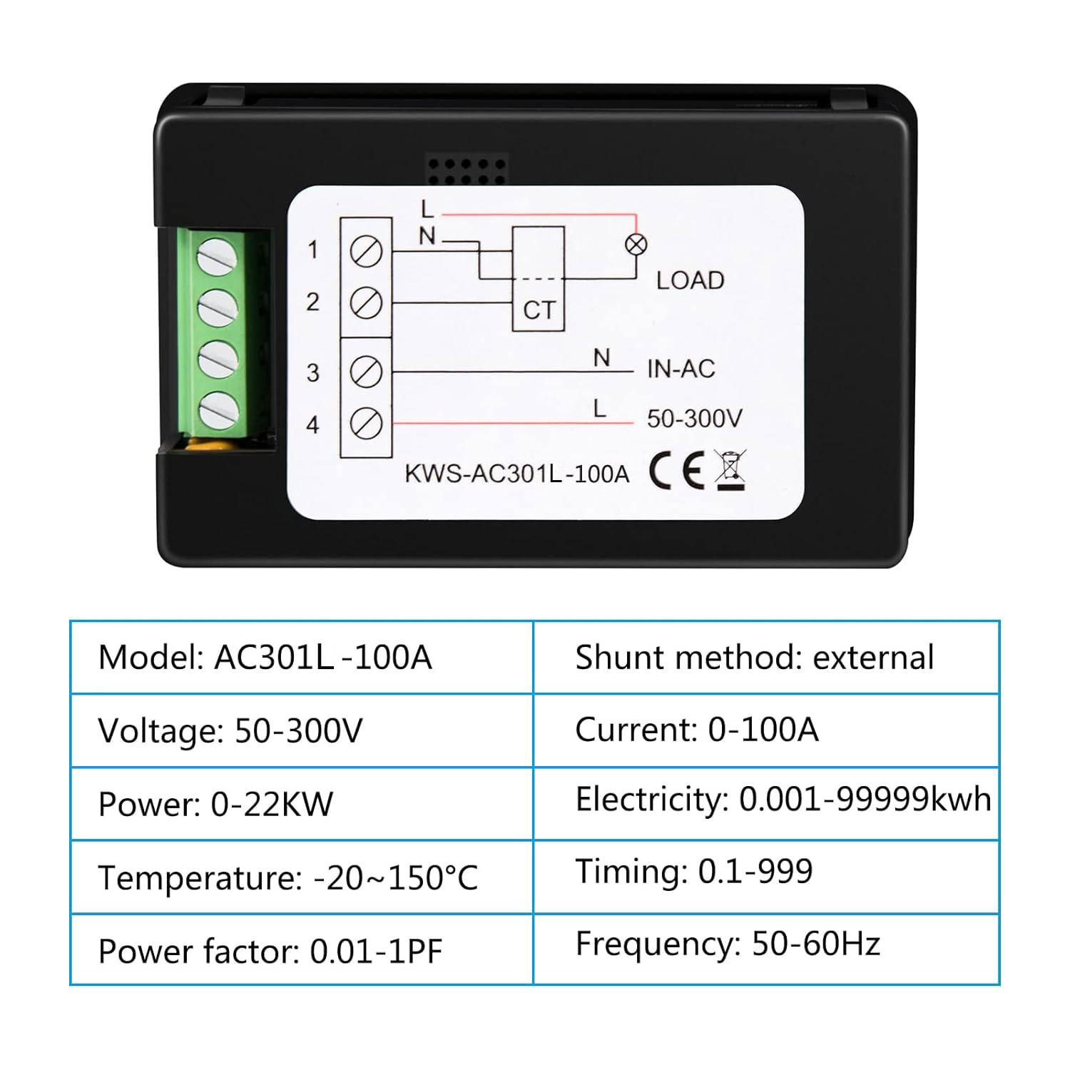 Contor digital pentru curent alternativ 8 in 1, Excitat®, cu ecran LCD ...
