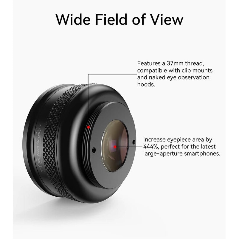 Lentila macro cu zoom, Apexel, marire 10-20X, compatibil iPhone 16 ...