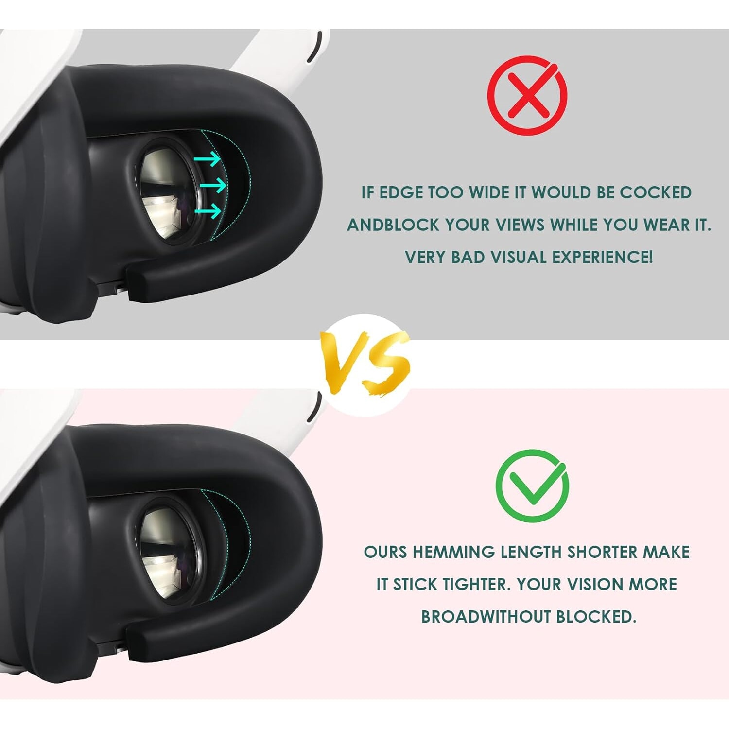 Masca faciala pentru Meta Quest 3, JENUOS®, accesorii de schimb VR ...