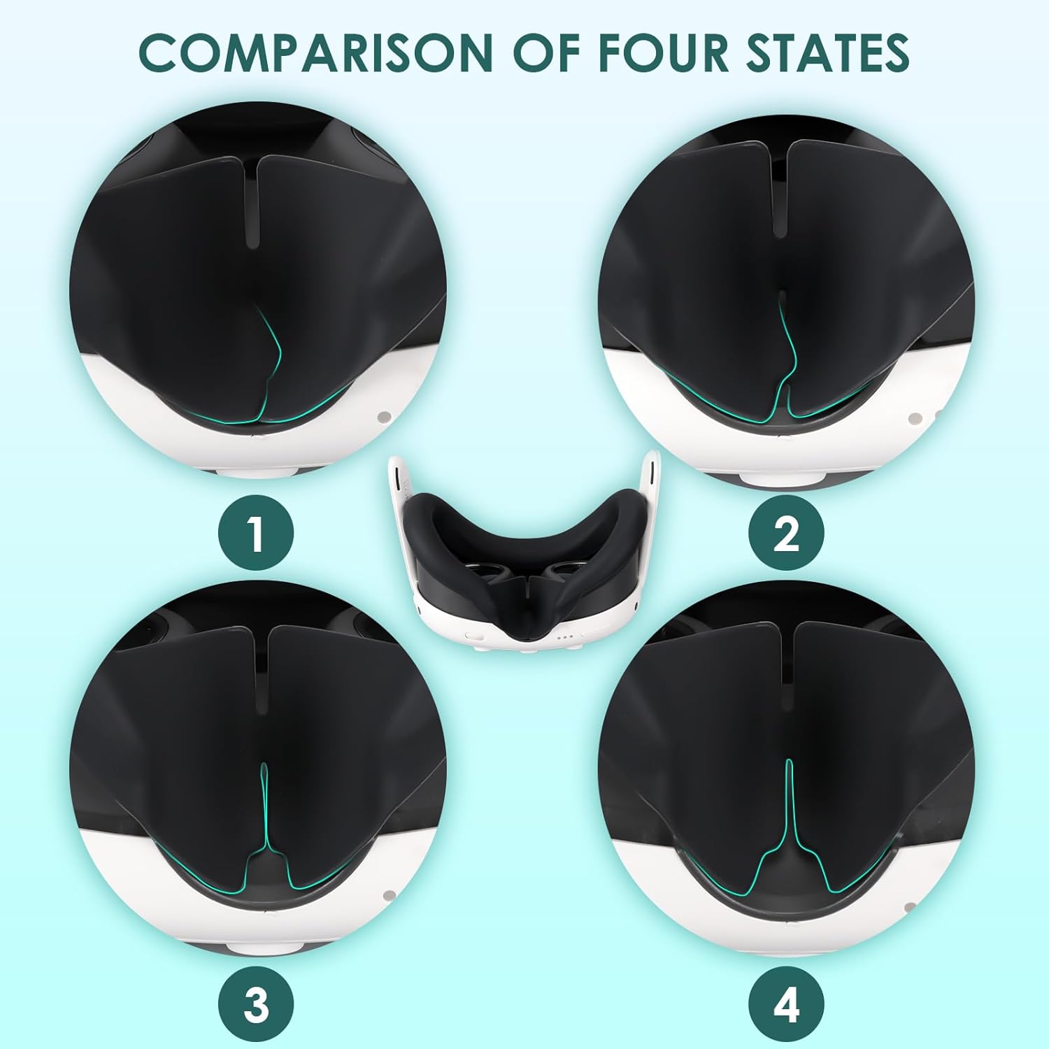 Masca faciala pentru Meta Quest 3, JENUOS®, accesorii de schimb VR ...