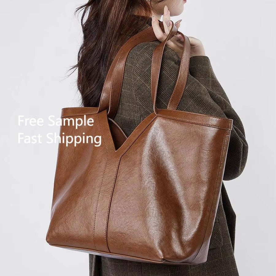 Geanta dama cu bareta pentru umar, Piele naturala Vaca, Maro - eMAG.ro