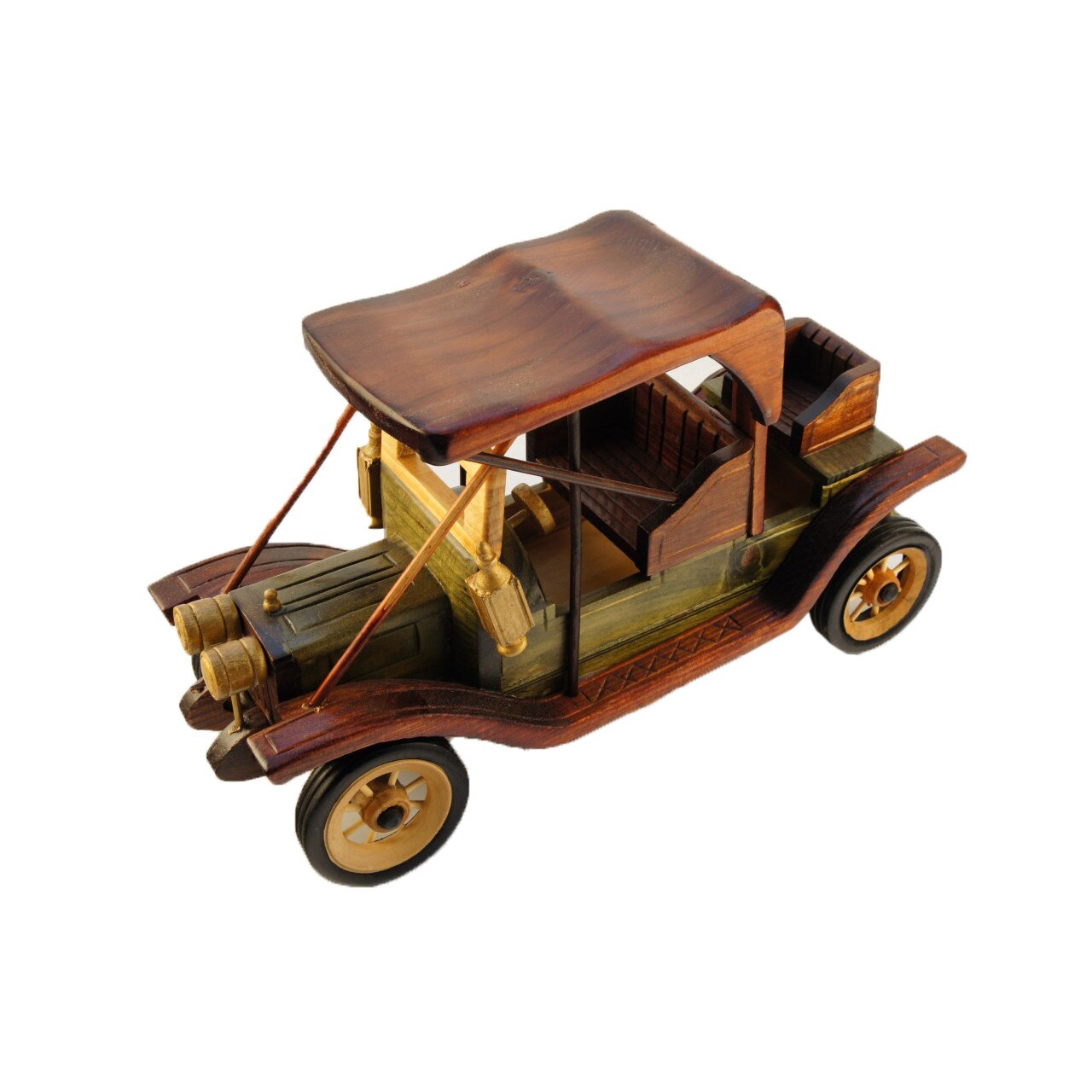 Macheta masina de epoca din lemn, 13x36x12 cm - eMAG.ro