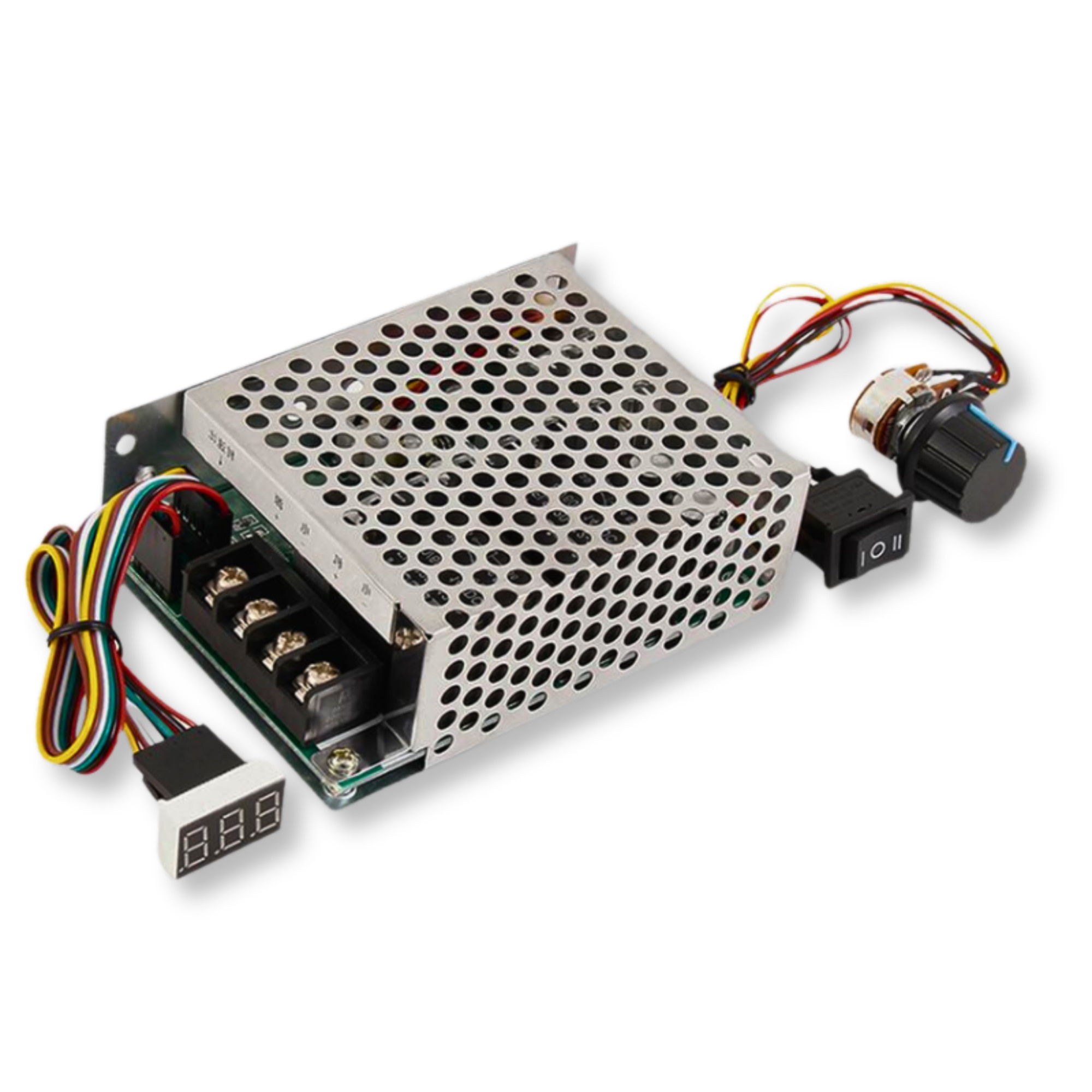 Regulator de turatie motor PWM, 10-50V, 40A, cu afisaj si comutator ...