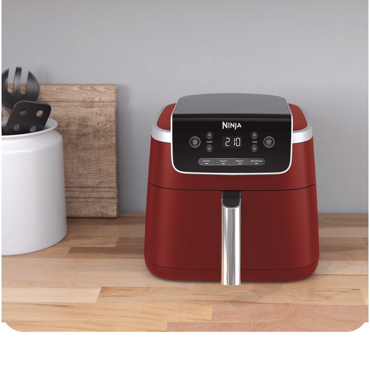 Friteuza cu aer cald Ninja AF140, 1750W, 4.7l, 4 functii de gatit ...