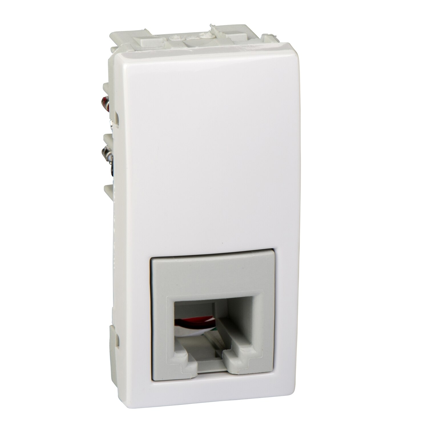Priza telefon 1 modul Schneider Unica MGU3.490.18, RJ11 cat. 3, alba ...