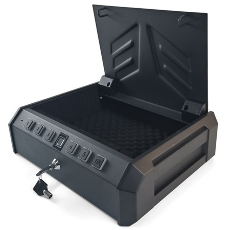 Seif cu amprenta, pin si cheie, USSPY® G5, cutie de valori pentru bani ...