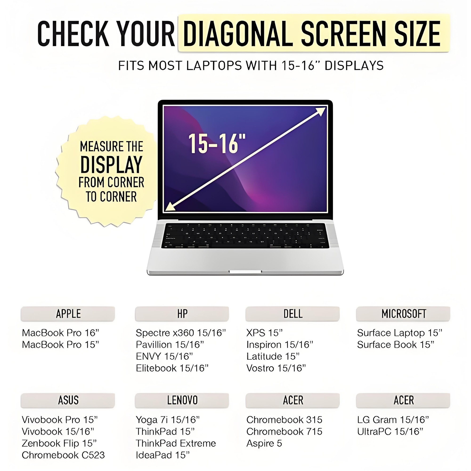 Husa Laptop Tableta 15" 16" Compatibila cu MacBook Pro MacBook Air Asus ...