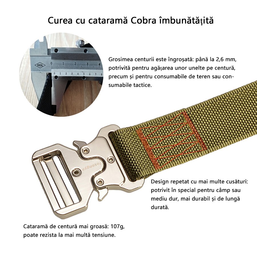 Curea tactica, Fosongya Heavy Duty Quick Buckle Military Mesh Work Belt ...