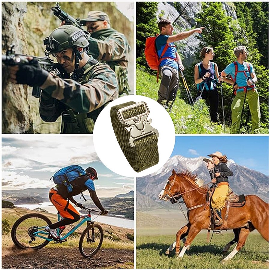 Curea tactica, Fosongya Heavy Duty Quick Buckle Military Mesh Work Belt ...