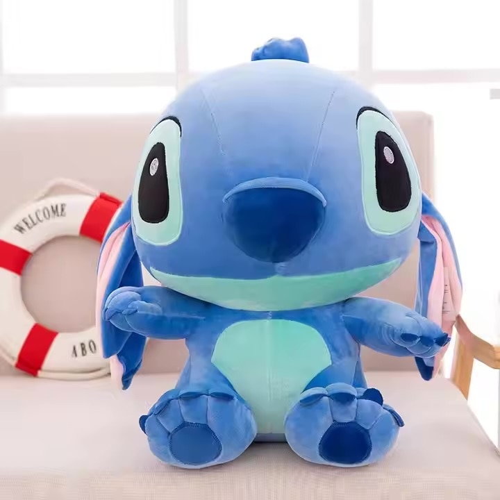 Jucarie de plus Stitch 22 cm, albastru, moale, personaj din Lilo si ...
