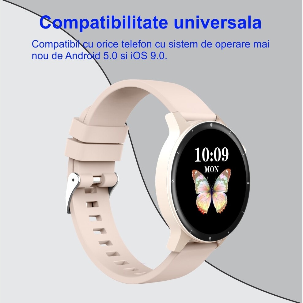 Ceas Smartwatch Techbasics® VibePro, Apeluri Bluetooth 5.3, 1.39 ...