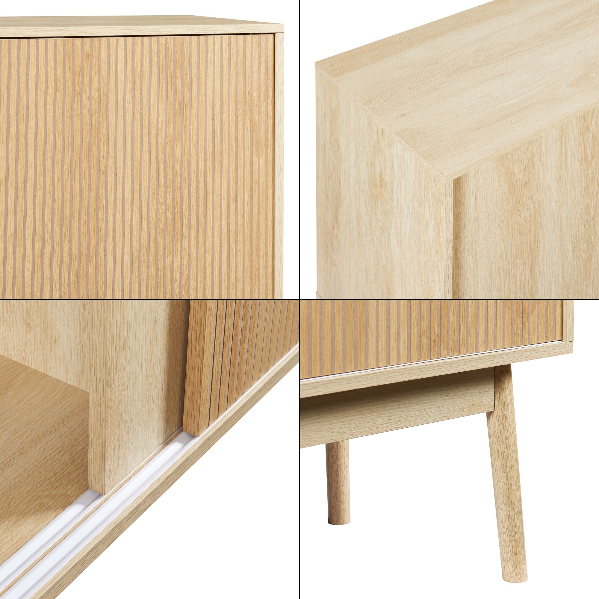 Comoda, en.casa, Landskrona, 90 x 115 x 40 cm, pal, mdf, lemn, efect ...