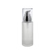 Recipient sticla mata 50 ml si pompa argintie, capac transparent, Flory ...