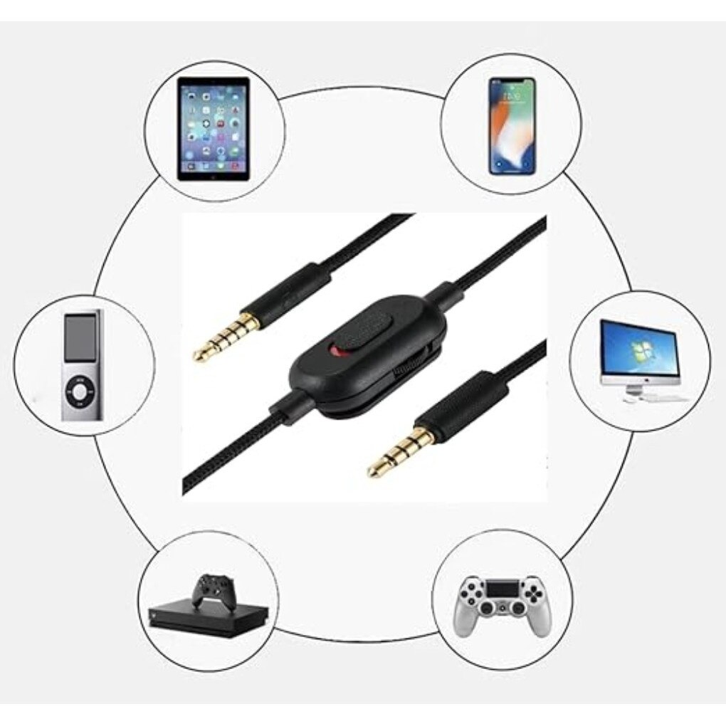 Cablu audio pentru casti Logitech G433, Jack 3.5mm, Sarma de cupru ...
