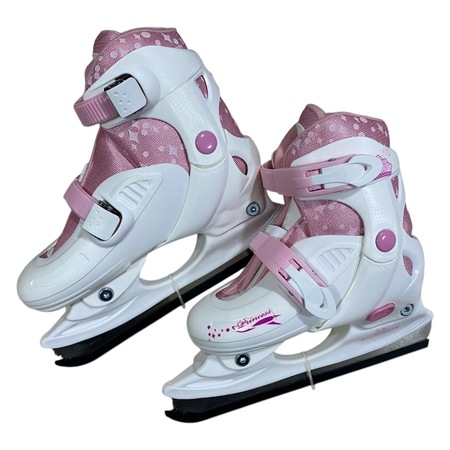 Patine de gheata reglabile Ontario pentru copii marime 32-35 Alb/Roz ...