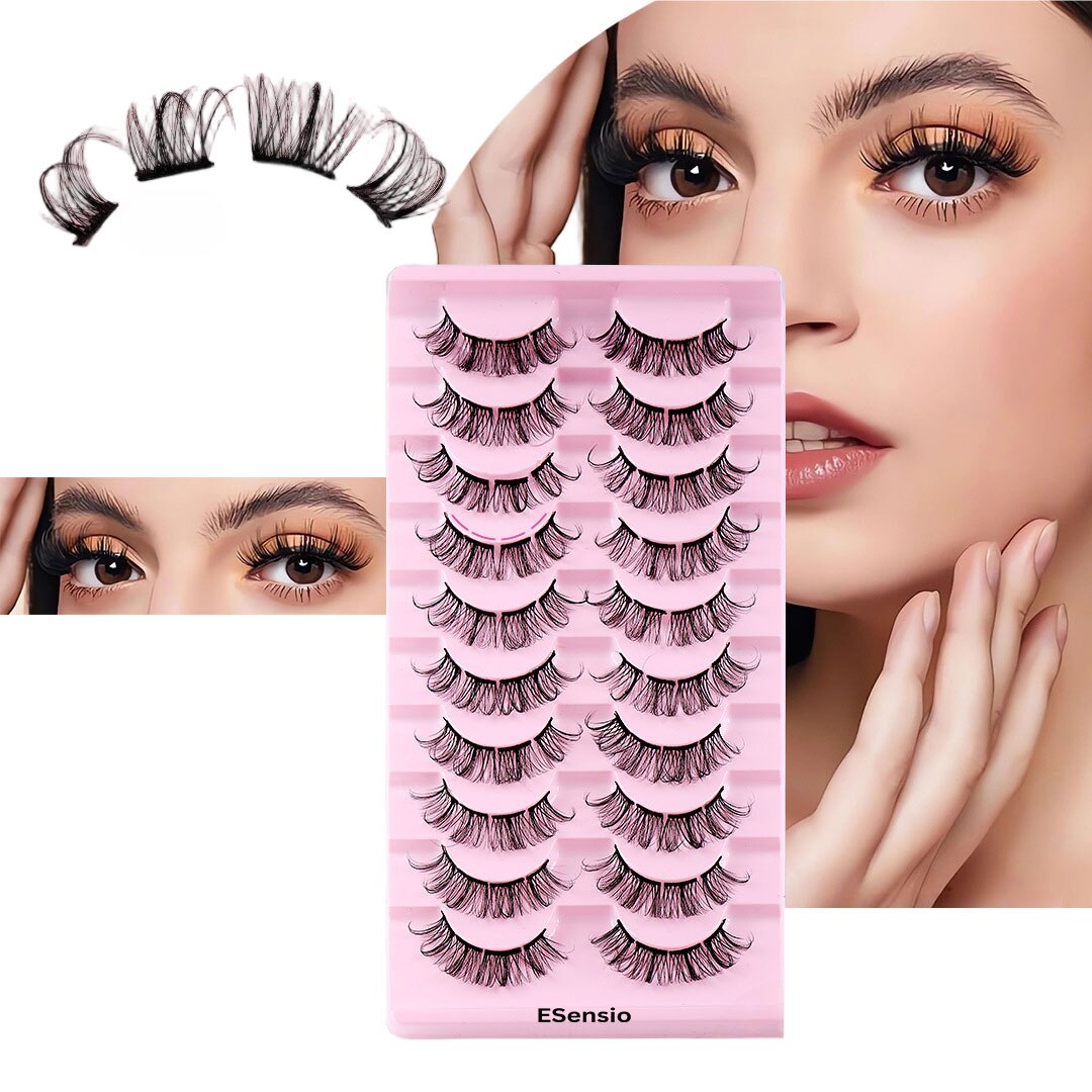 Set gene false ESensio DIY10 - 10 perechi faux mink, forma curly - D ...