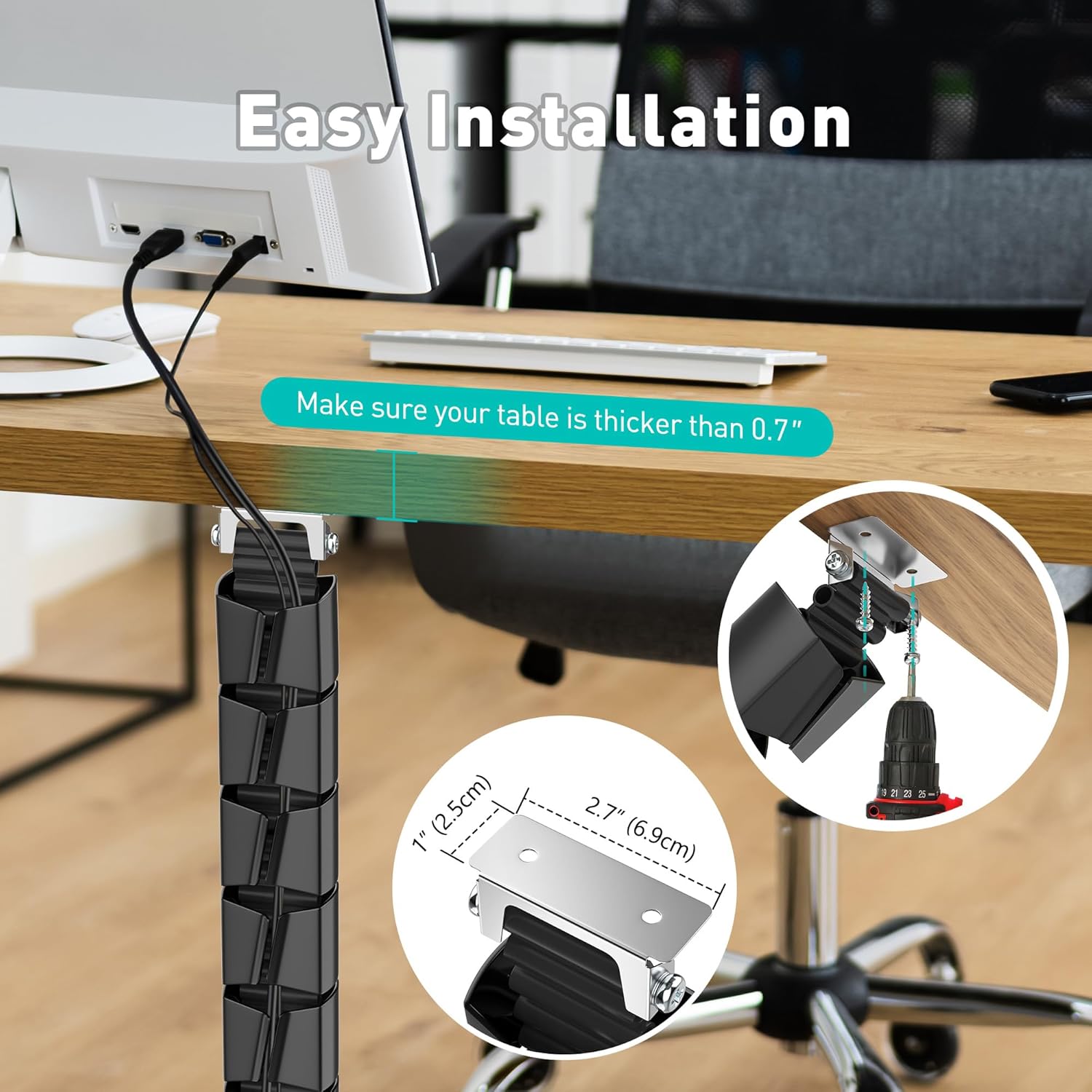 Tub pentru protectie cabluri si organizator de cabluri, Puepoul, Sub ...