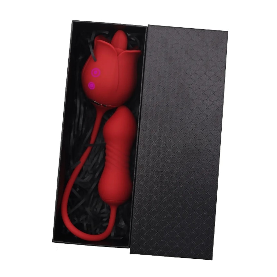 Ekleto, 3 az 1-ben vibrátor, rózsa alakú – USB-vel újratölthető, 9 ...