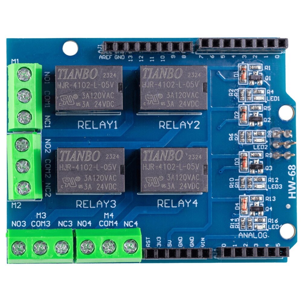 Relé modul, Arduino Relay Shield, Overlay az Arduino Uno számára - eMAG.hu
