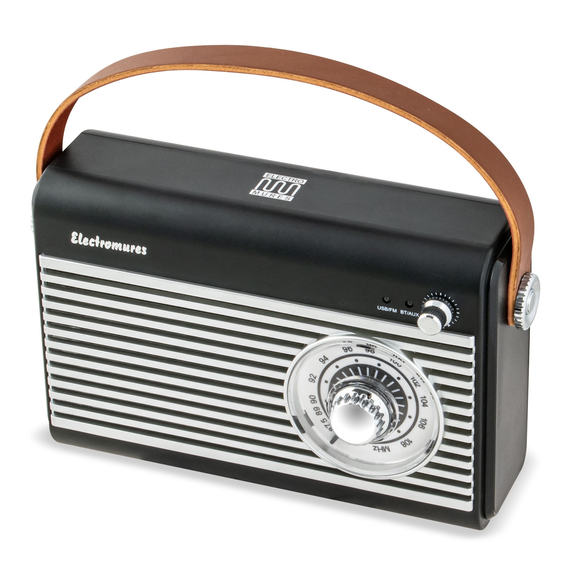 Radio portabil retro cu difuzor Bluetooth Electromures EM 1007, 5V ...