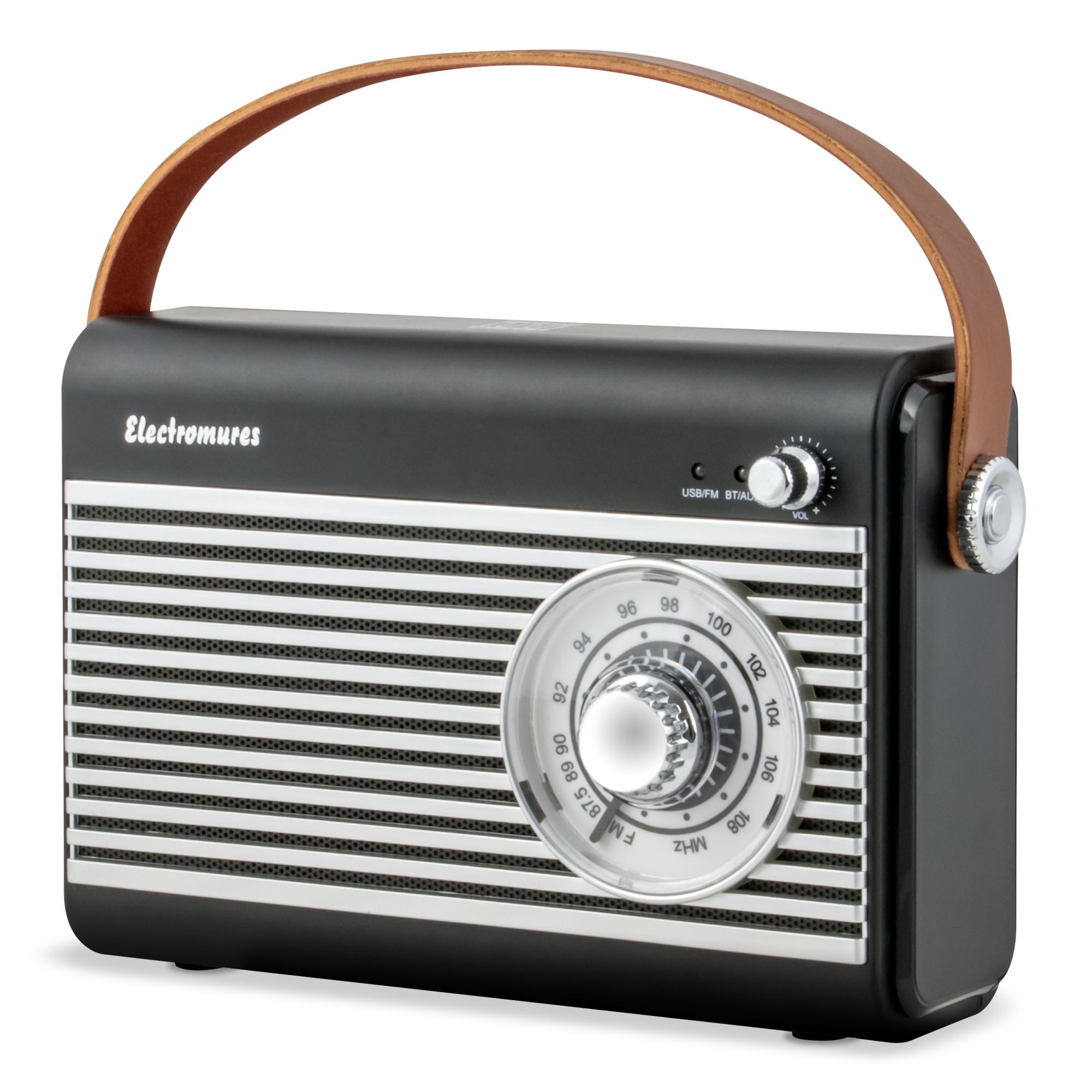 Radio portabil retro cu difuzor Bluetooth Electromures EM 1007, 5V ...