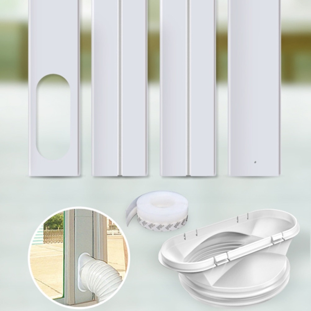 Kit fereastra pentru aer conditionat portabil, Cozevdnt, 43x10cm, bej ...