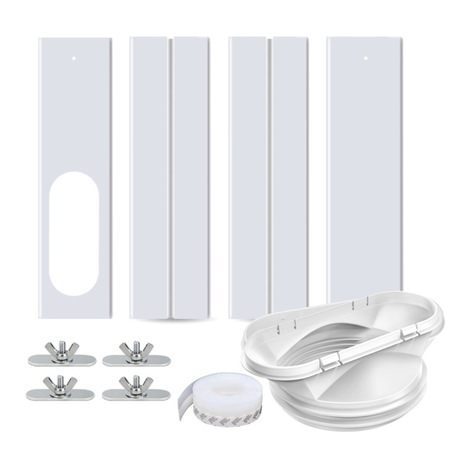 Kit fereastra pentru aer conditionat portabil, Cozevdnt, 43x10cm, bej ...