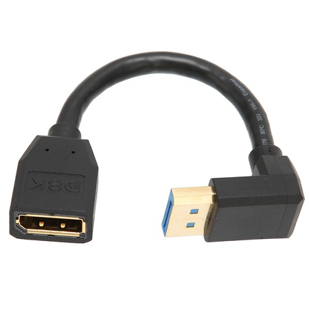 Cablu de extensie DisplayPort 90° Cozevdnt, DP 1.4, 8K 60Hz, 0.15m ...