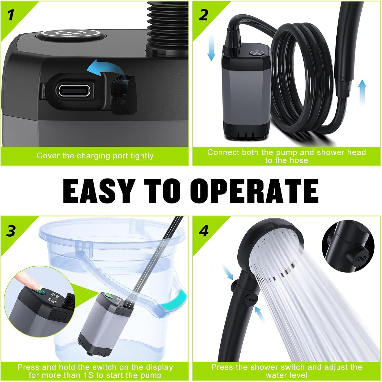 Dus Portabil Pentru Camping, Puepoul, Portabil, Eficient, Afisaj ...