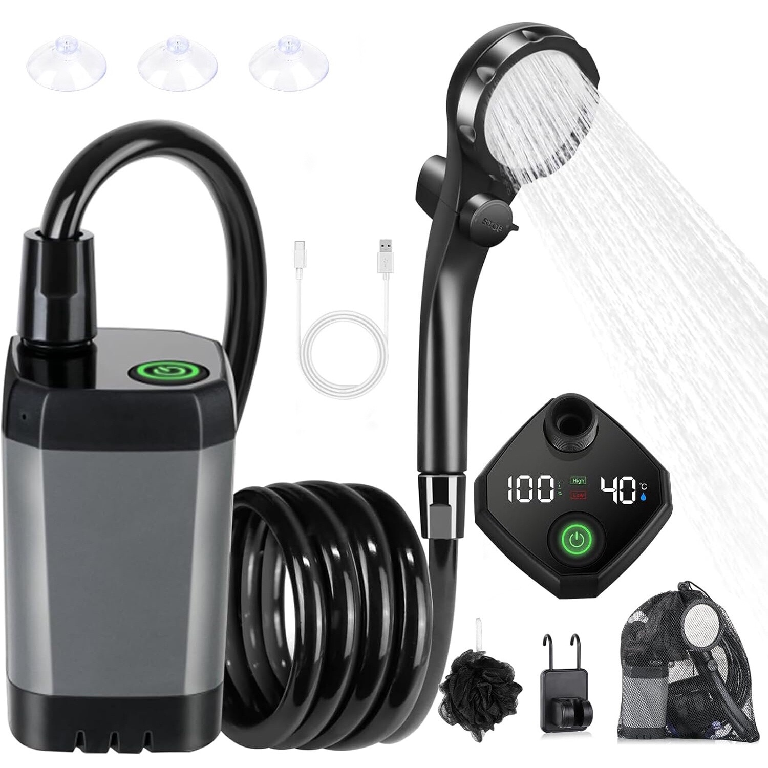 Dus Portabil Pentru Camping, Puepoul, Portabil, Eficient, Afisaj ...