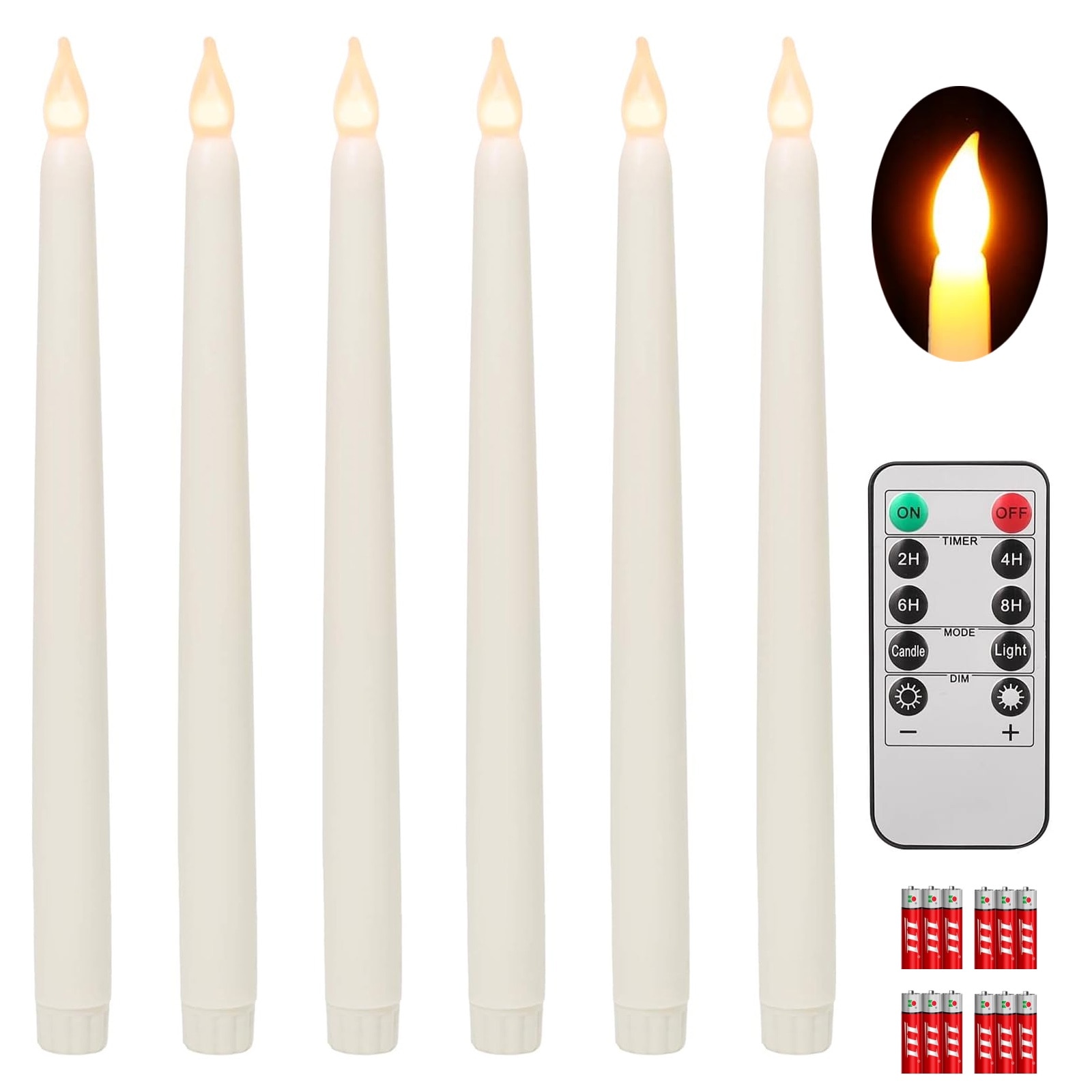 Set de 6 Lumanari led elegante, SINBINTA, 6 buc lumanari led fara ...