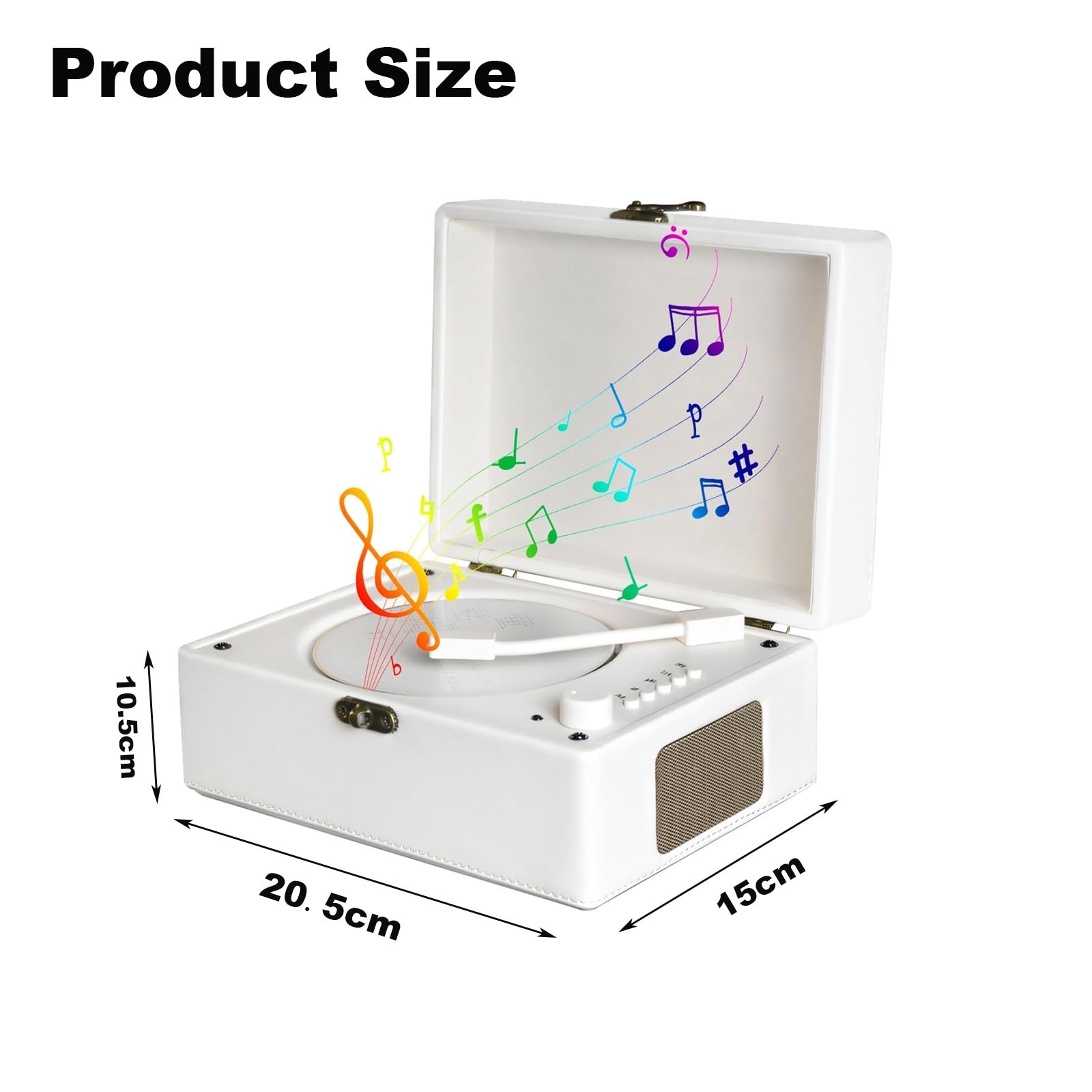 CD player portabil multifunctional, SINBINTA, Retro suitcase cd music ...
