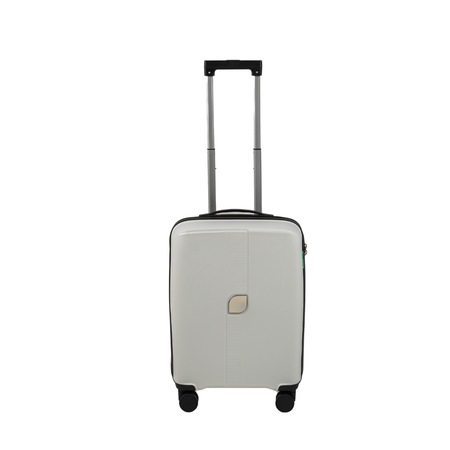 Valiza de calatorie mica de cabina alba din polipropilena cu roti 7918 ...