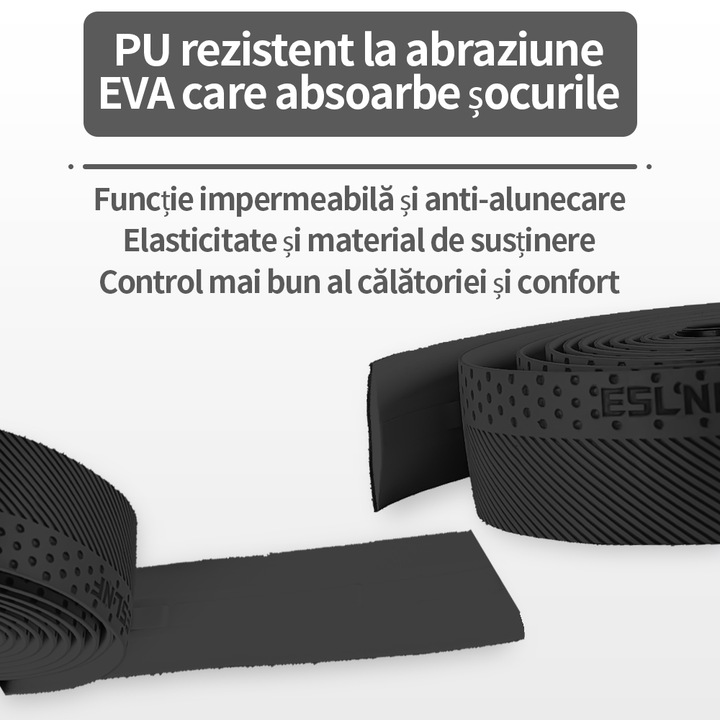 Banda pentru ghidon, 2150mm x 30mm x 3mm, neagra, set 2 role, material ...
