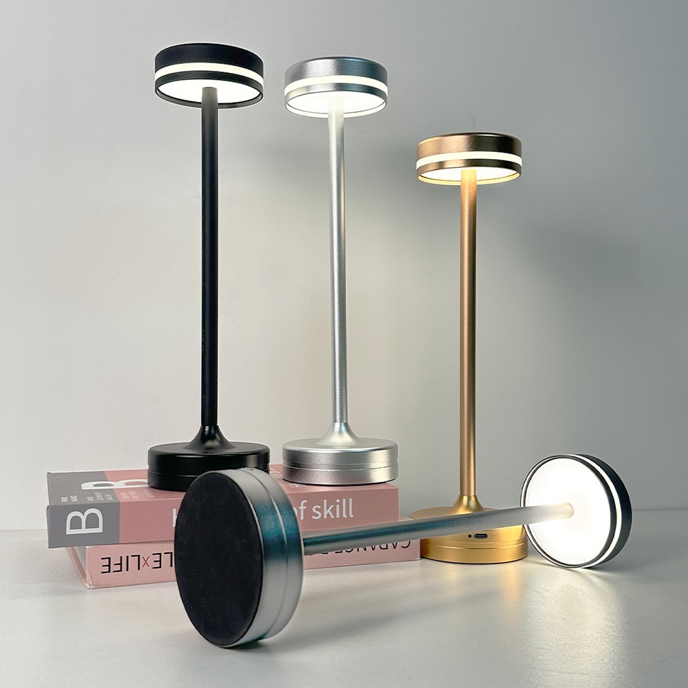 Veioza LED cu picior inalt, Cozevdnt, design retro din cupru, lumina de ...