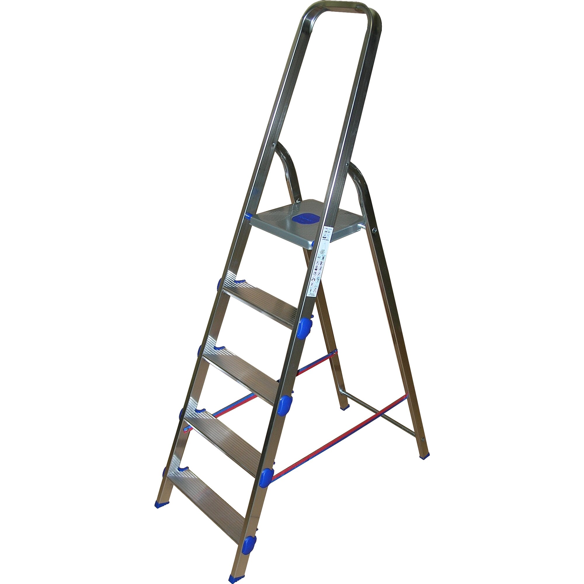 Scara aluminiu 5 trepte Pirola Golden, H-max 105cm, cu protectii de ...