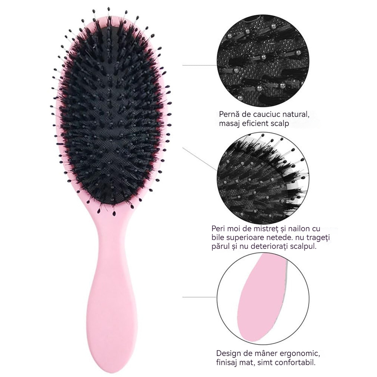 Perie de par cu peri de mistret Galinpo pentru par gros si cret ...