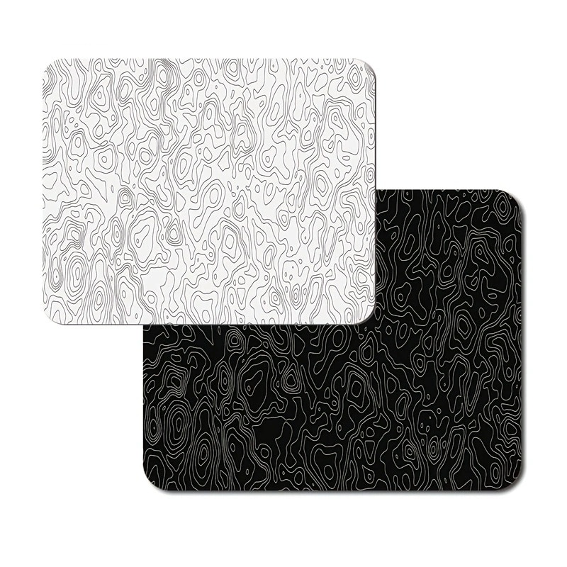 Set 2 mouse pad-uri mici, textura minimalista, alb si negru, 22x18cm ...