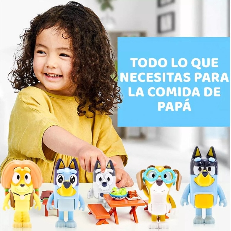 Set Figurine Familia Bluey si Prieteni, 8 bucati, 5-9cm, multicolor ...