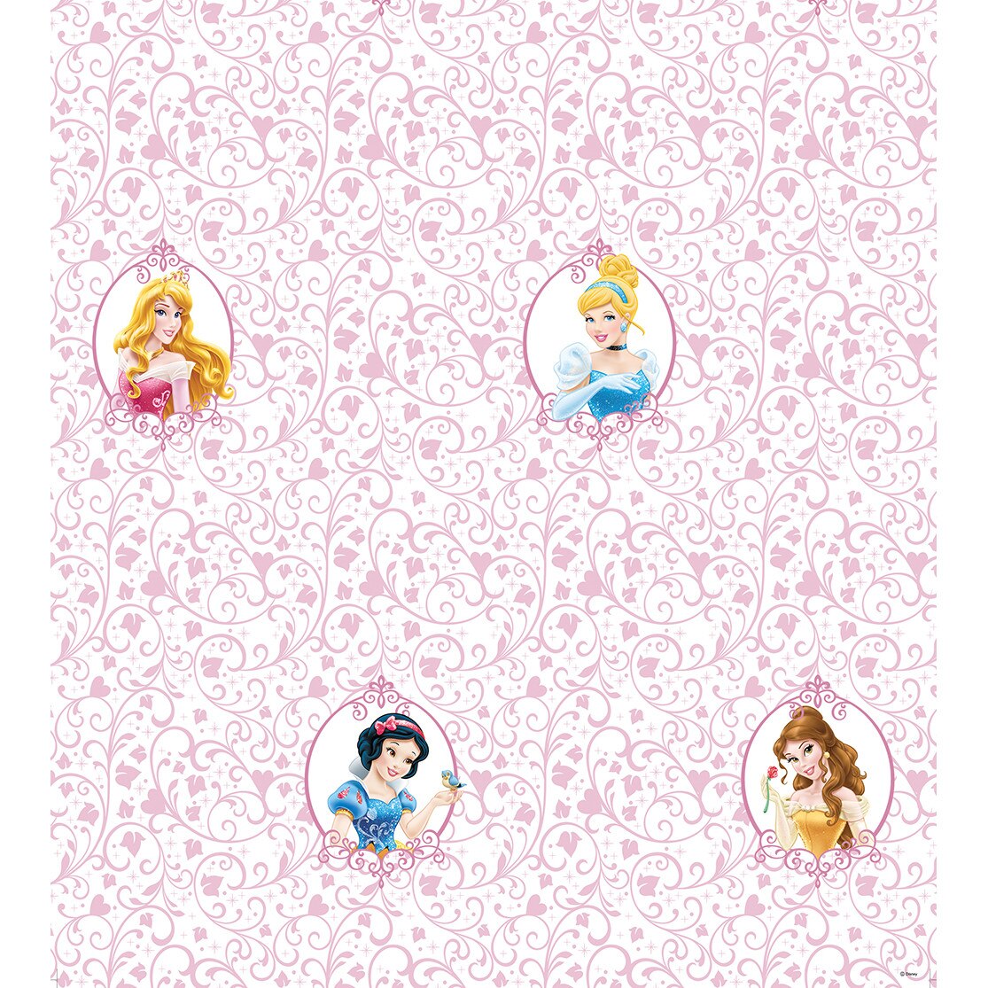 Tapet pentru fetite - netesut roz cu printese Disney - Walt Disney ...