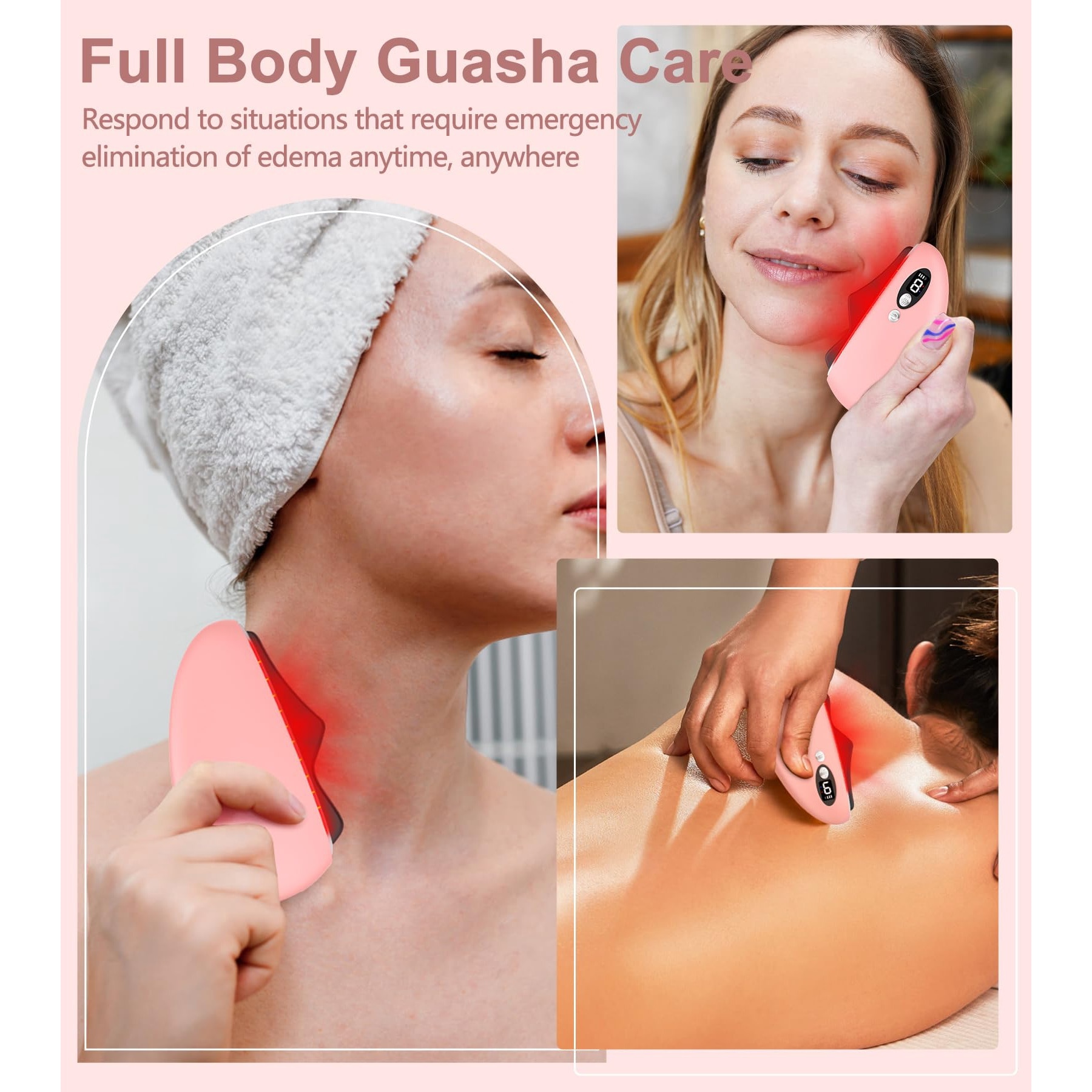 Електрически масажор Gua Sha Shijooe® функция за изстъргване Gua Sha с вибрации и топлина