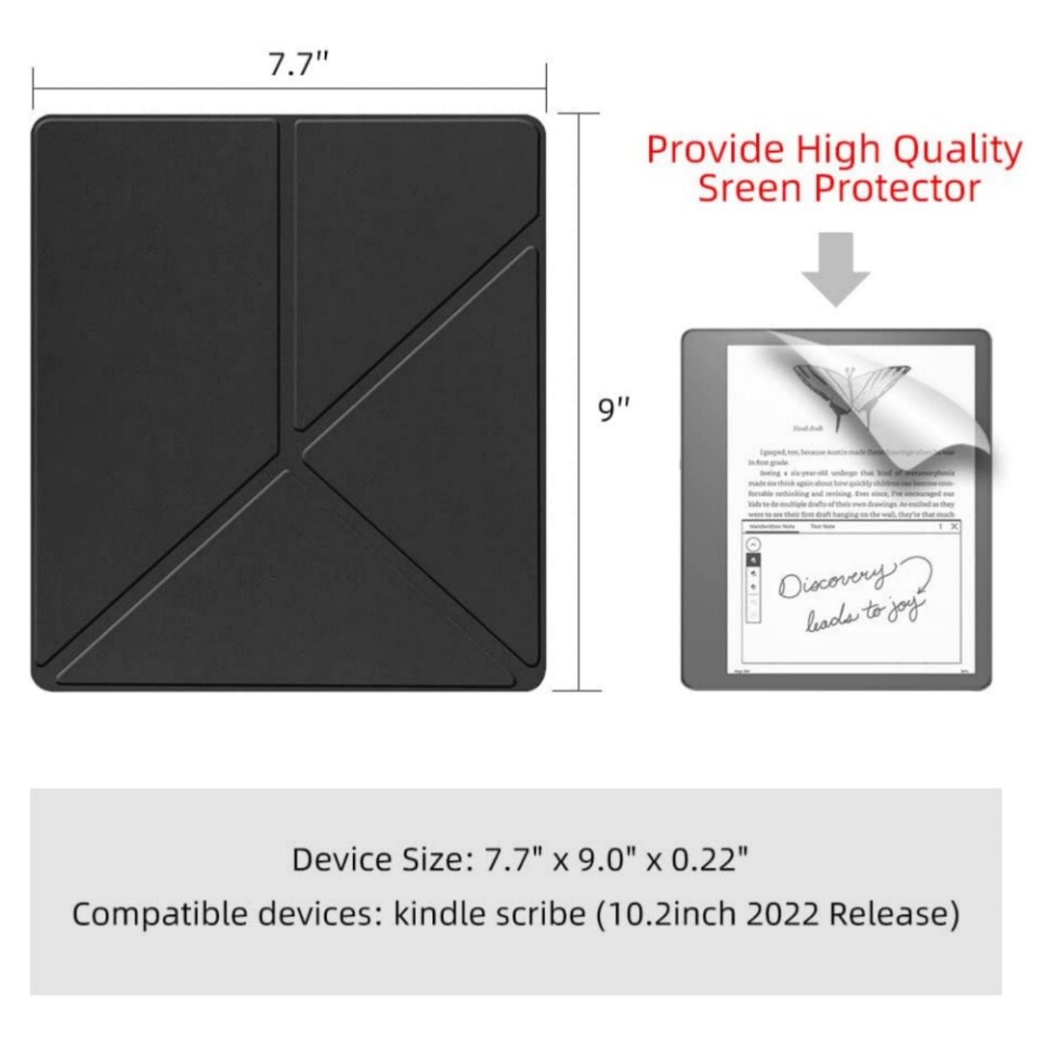 Husa Slim pentru Kindle Scribe 10.2" 2022 & 2024 Suport tip Origami ...