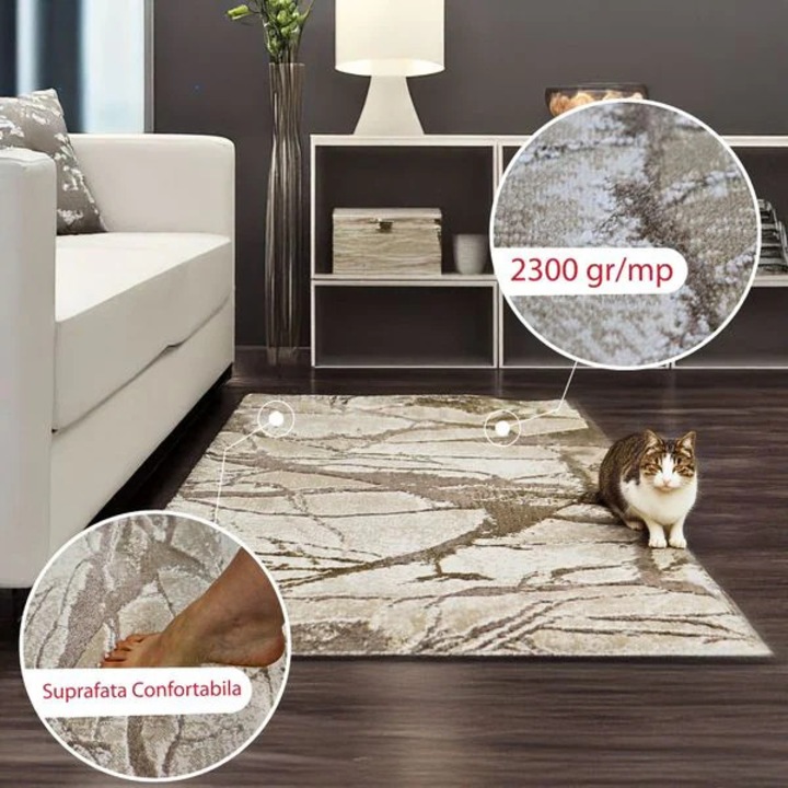 Covor Beige Horizon, Living/Dormitor, Crem, Bej, Incalzire in ...