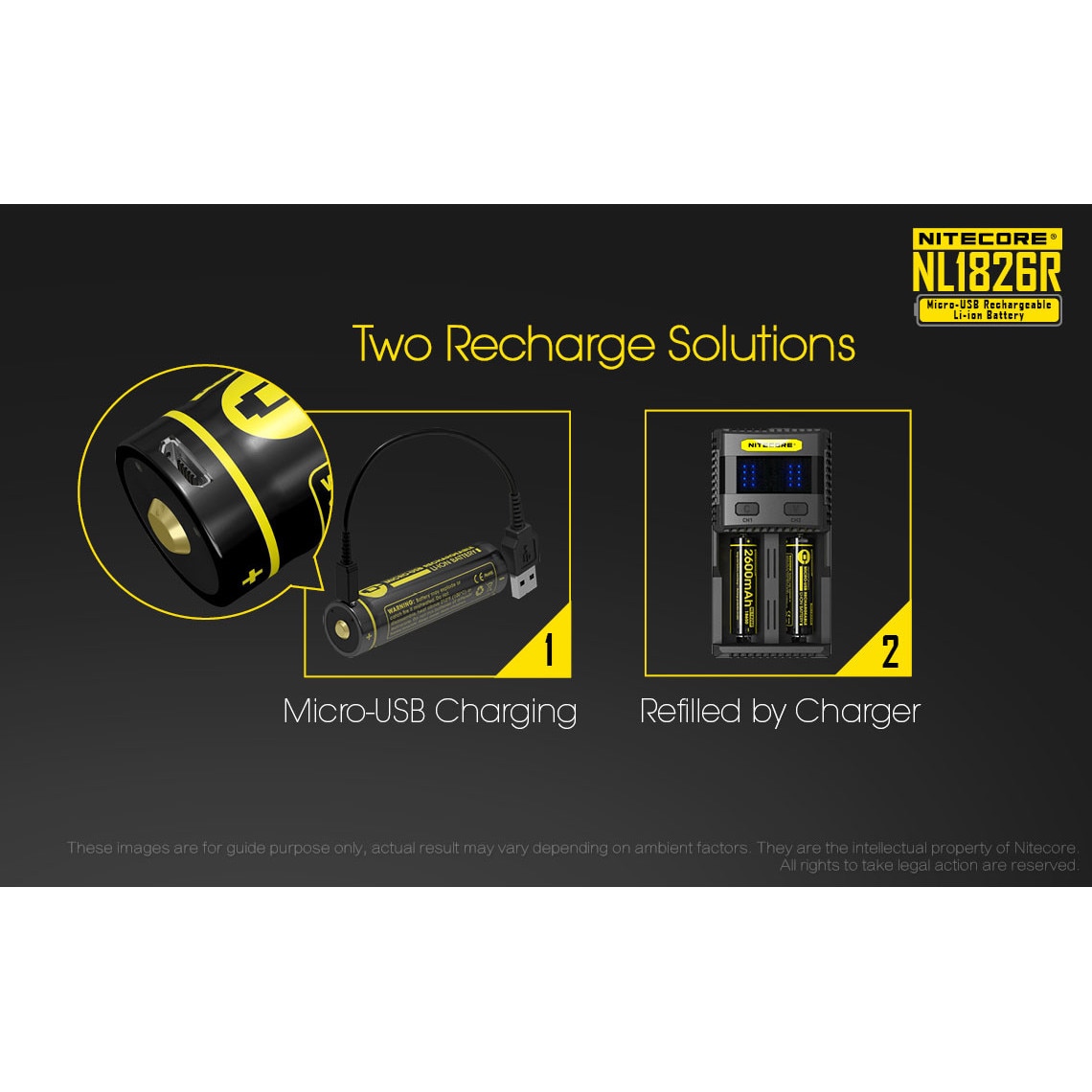 Acumulator Nitecore NL1826R, 18650 Litiu-Ion 2600 mAh, PCB ...