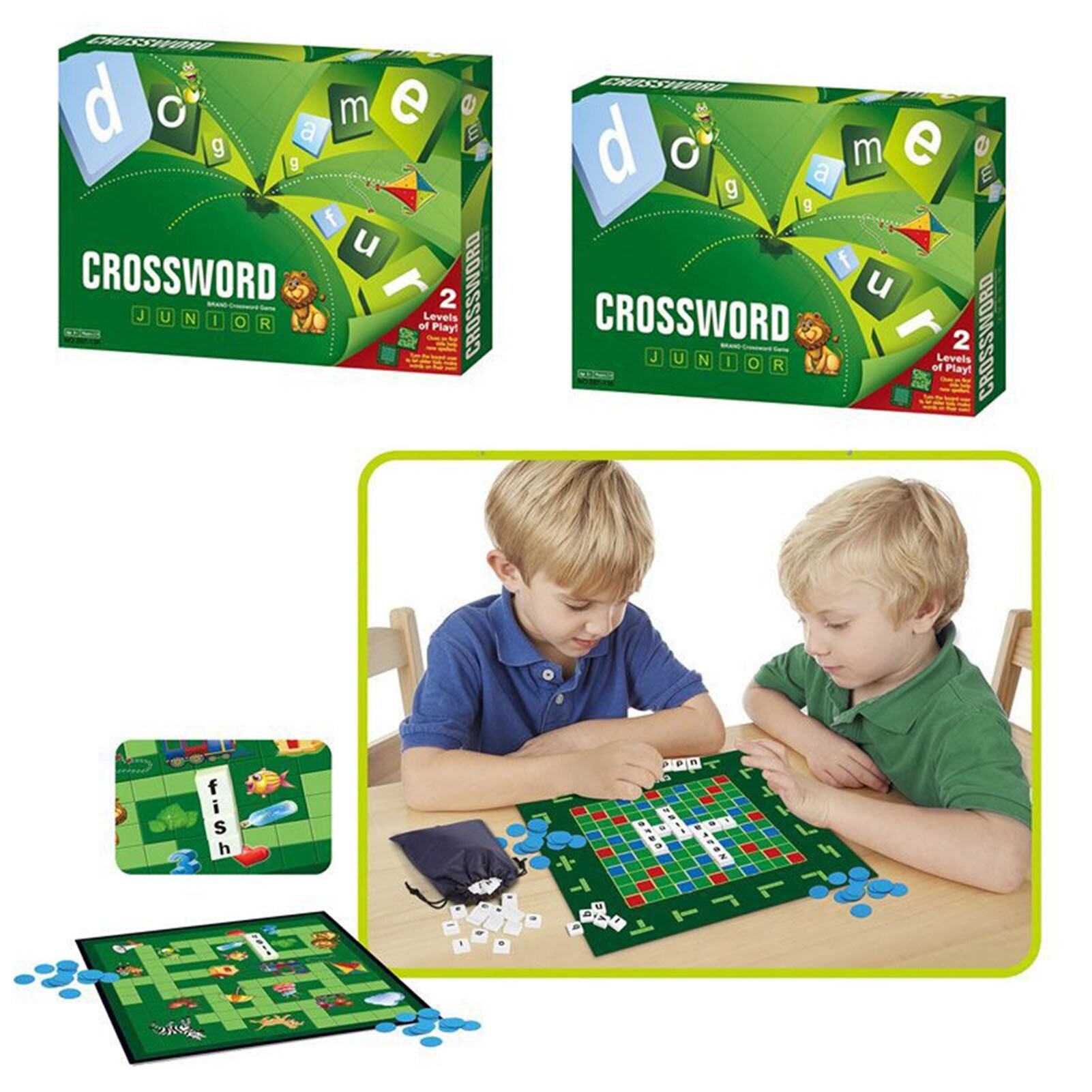 Puzzle de cuvinte incrucisate Fokelyi, 3D, plastic, 34.6x34.6x1.5cm ...