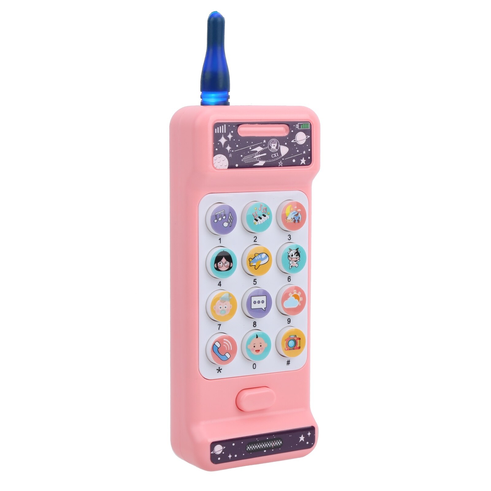 Telefon mobil educational pentru copii Jormftte, roz, functii ...