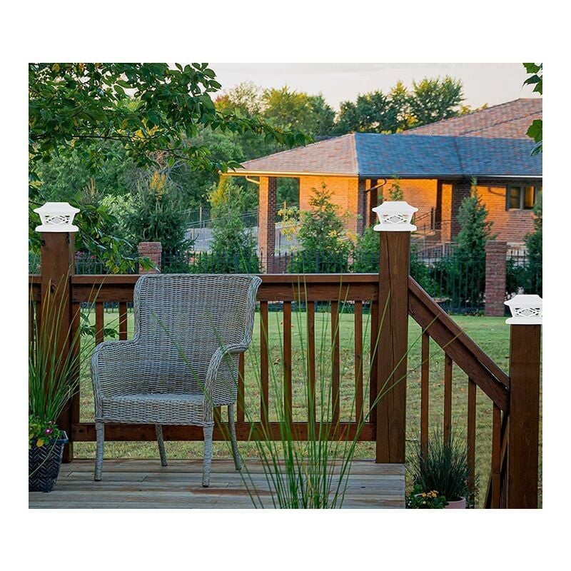 Set 2 lampi solare LED, iluminare pentru gradina, alb, decorativ - eMAG.ro
